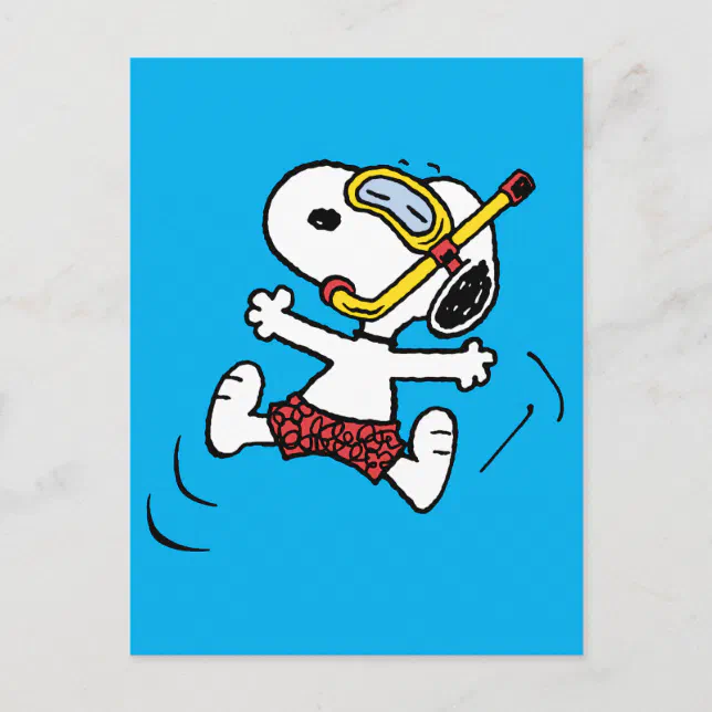 Peanuts | Snoopy Scuba Diver Postcard | Zazzle