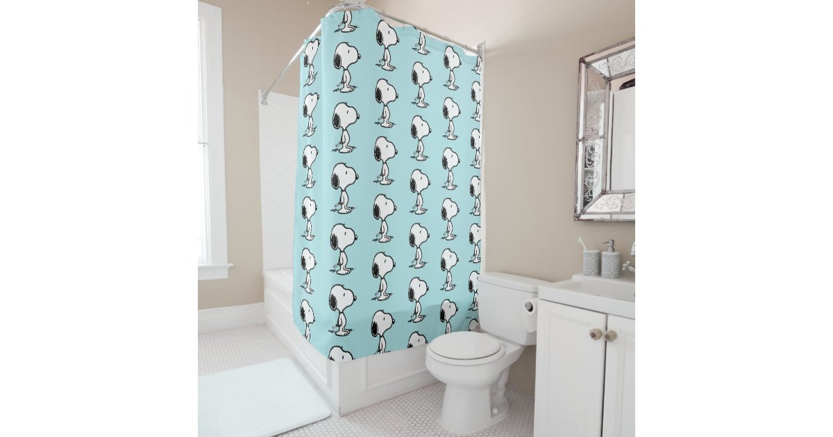 Peanuts | Snoopy Shower Curtain | Zazzle