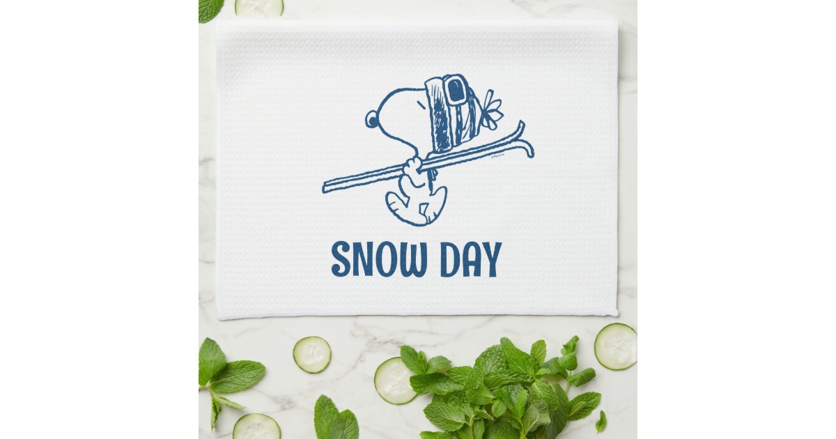 Peanuts | Snoopy Ski Trip Kitchen Towel | Zazzle