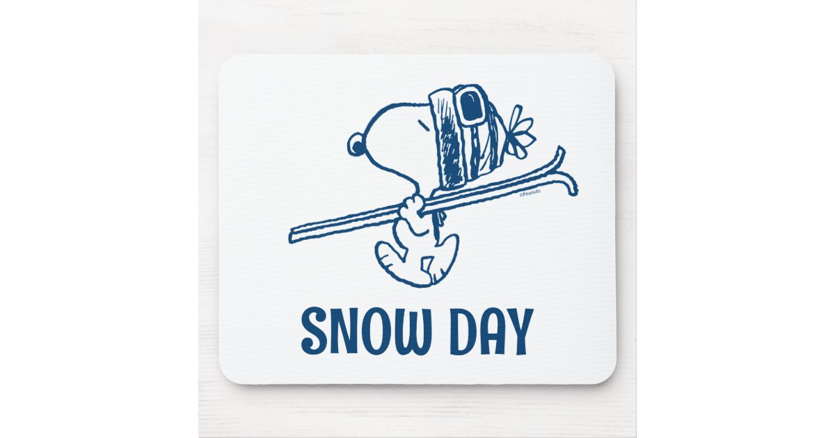 Peanuts | Snoopy Ski Trip Mouse Pad | Zazzle