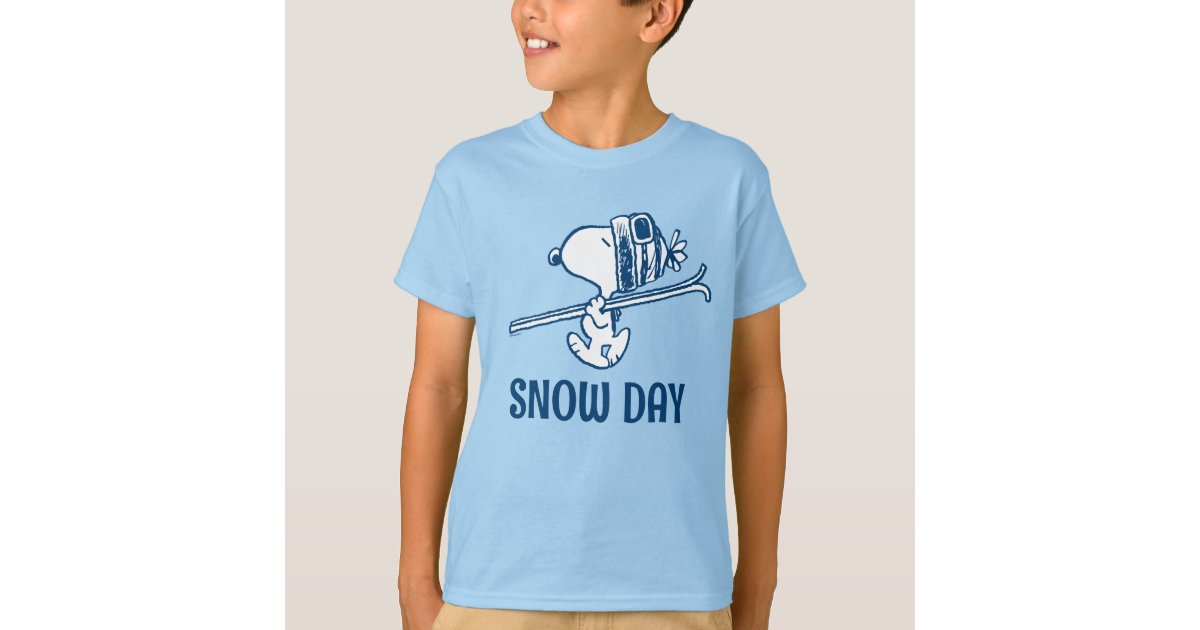 Peanuts | Snoopy Ski Trip T-Shirt | Zazzle