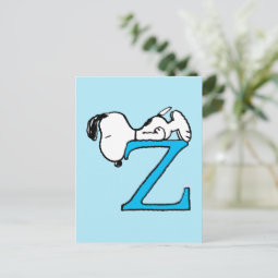 Peanuts | Snoopy Sleeping Z Postcard | Zazzle
