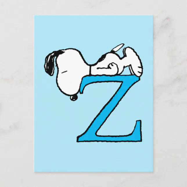 Peanuts | Snoopy Sleeping Z Postcard | Zazzle