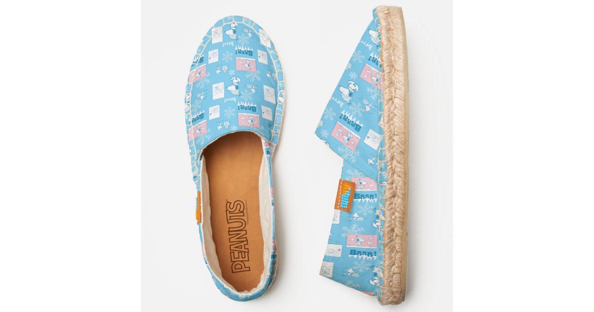 Peanuts | Snoopy Snow Day Pattern Espadrilles | Zazzle