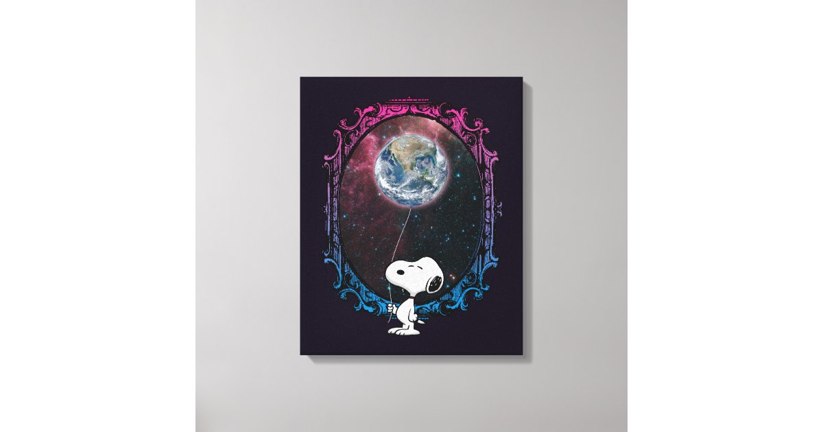 Peanuts | Snoopy Spaced Out Balloon Canvas Print | Zazzle