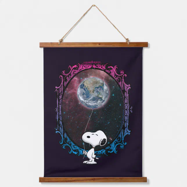 Peanuts | Snoopy Spaced Out Balloon Hanging Tapestry | Zazzle