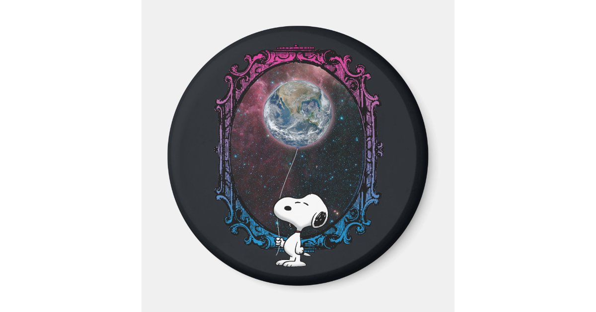 Peanuts | Snoopy Spaced Out Balloon Magnet | Zazzle