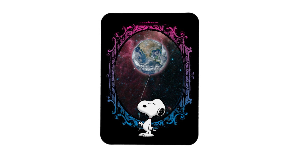 Peanuts | Snoopy Spaced Out Balloon Magnet | Zazzle