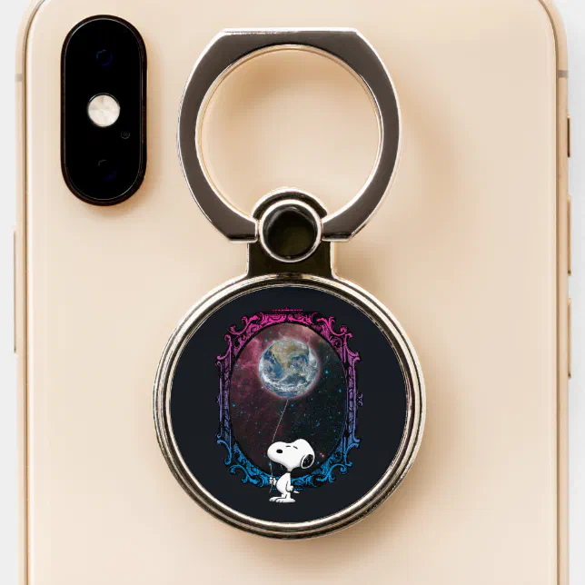Peanuts | Snoopy Spaced Out Balloon Phone Ring Stand | Zazzle