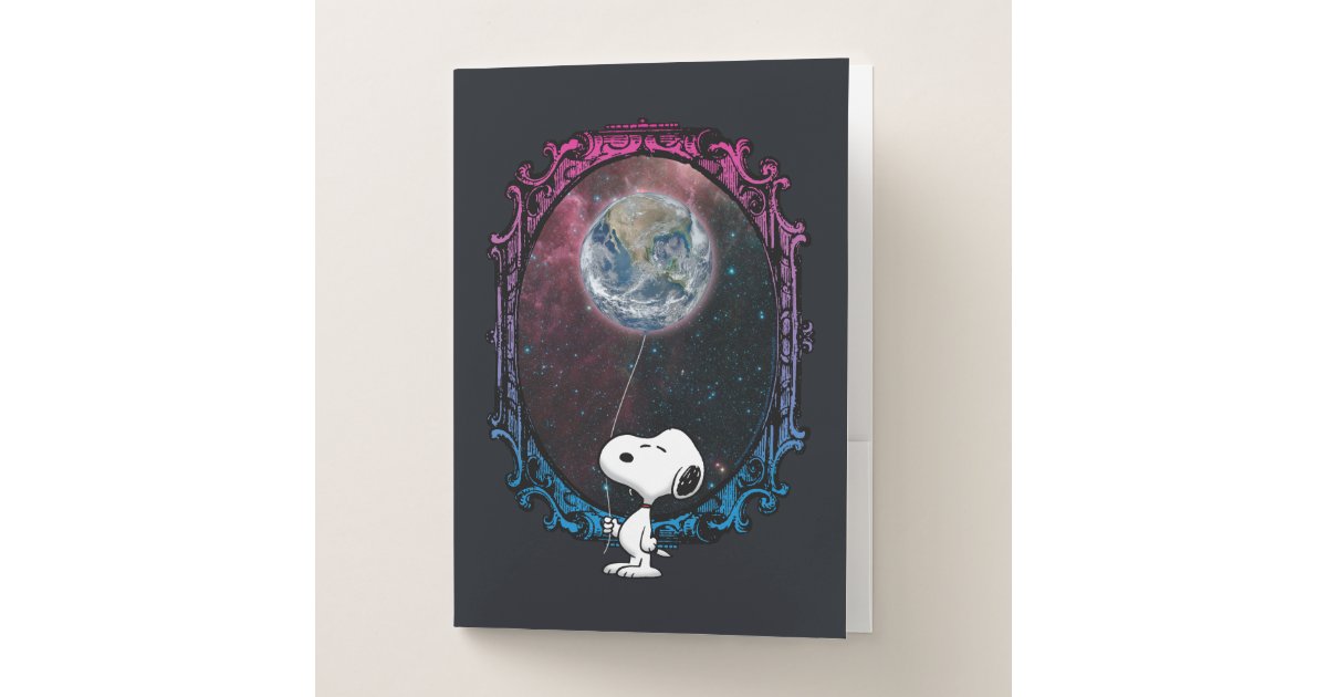 Peanuts | Snoopy Spaced Out Balloon Pocket Folder | Zazzle