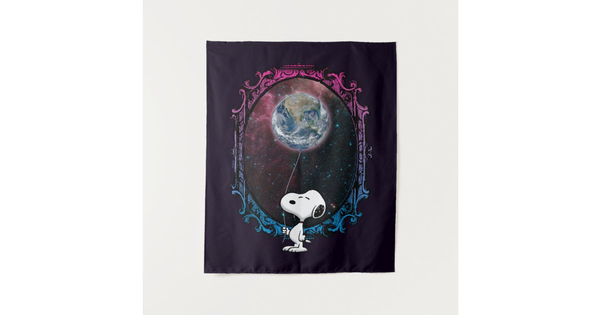 Peanuts | Snoopy Spaced Out Balloon Tapestry | Zazzle
