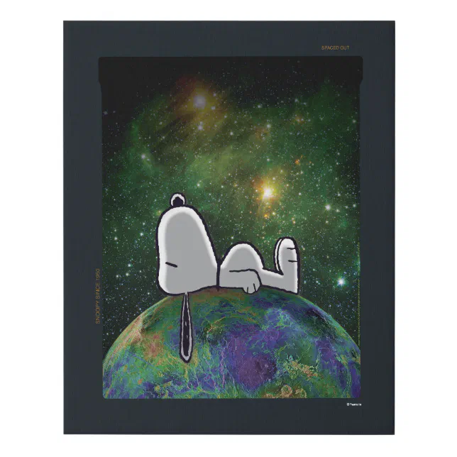 Peanuts | Snoopy Spaced Out Faux Canvas Print | Zazzle