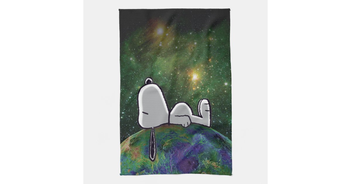 Peanuts | Snoopy Spaced Out Kitchen Towel | Zazzle