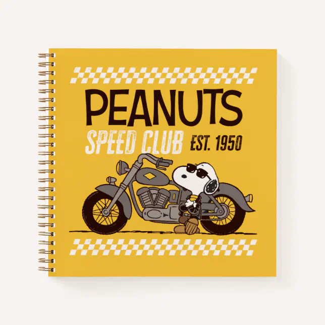 Peanuts | Snoopy Speed Club Notebook | Zazzle