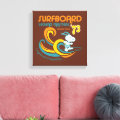 Peanuts | Snoopy Surfboard Longboard Competition Canvas Print | Zazzle