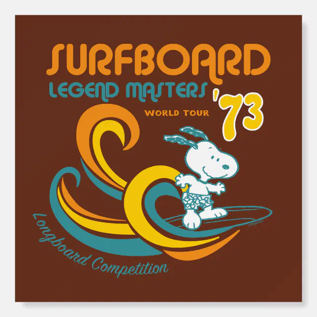 Peanuts | Snoopy Surfboard Longboard Competition Foam Board | Zazzle