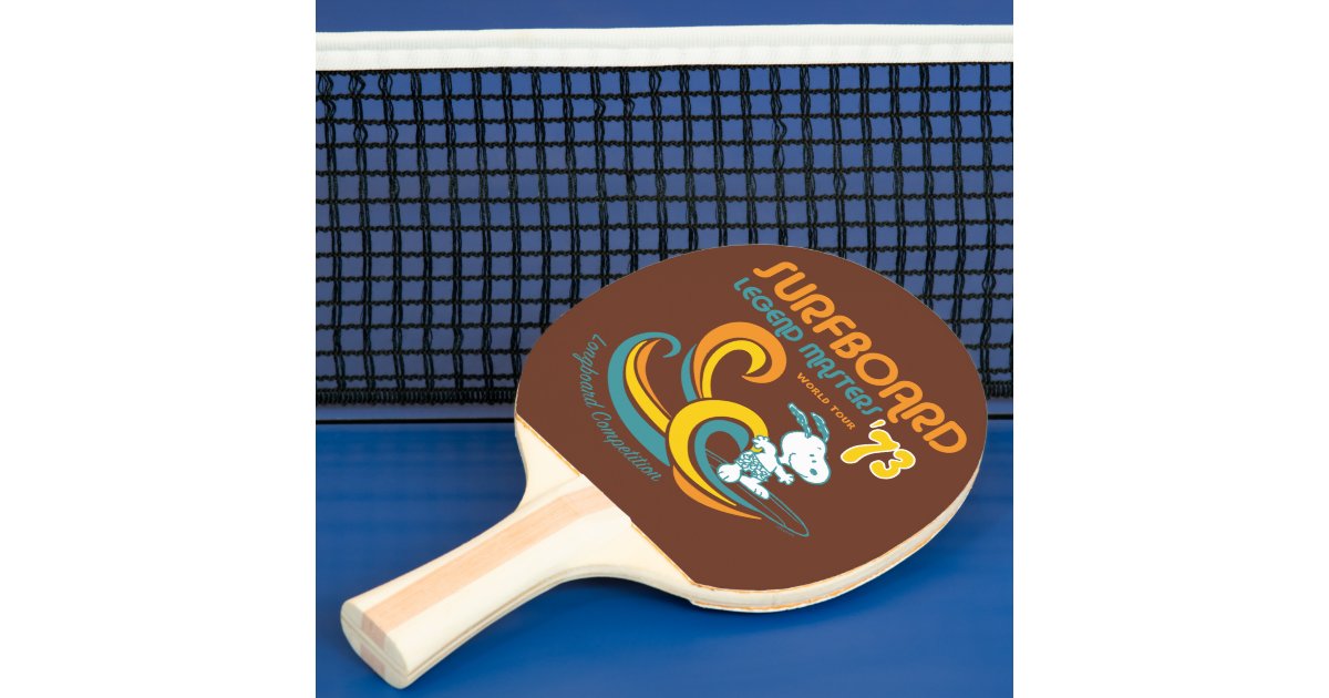 Peanuts | Snoopy Surfboard Longboard Competition Ping Pong Paddle | Zazzle