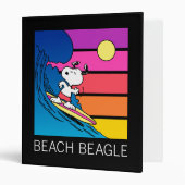 Peanuts | Snoopy Surfing 3 Ring Binder | Zazzle