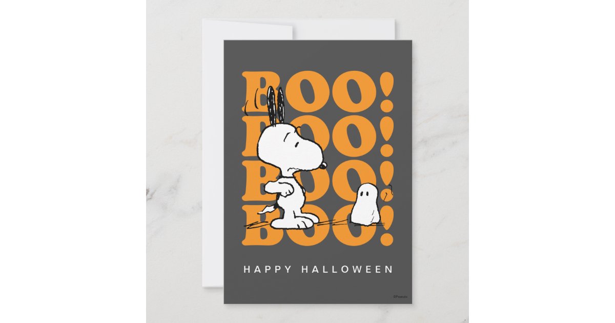Peanuts | Snoopy & the Boos Holiday Card | Zazzle