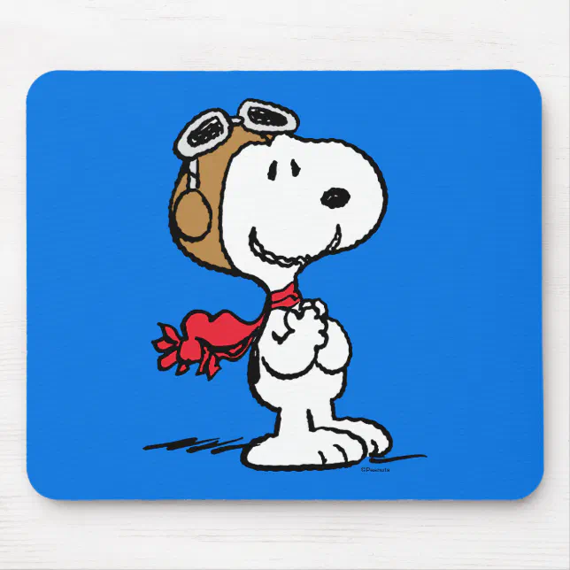 Peanuts | Snoopy The Flying Ace Mouse Pad | Zazzle