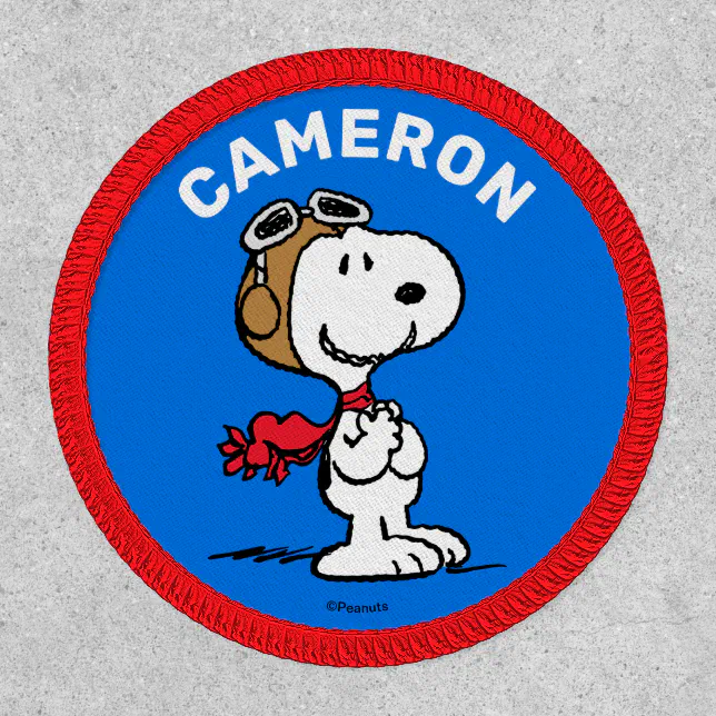 Peanuts | Snoopy The Flying Ace Patch | Zazzle
