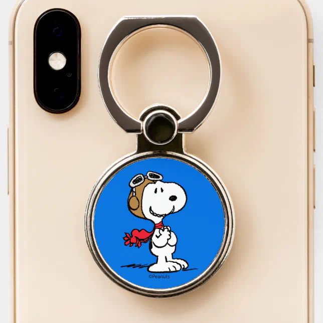 Peanuts | Snoopy The Flying Ace Phone Ring Stand | Zazzle