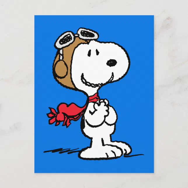 Peanuts | Snoopy The Flying Ace Postcard | Zazzle