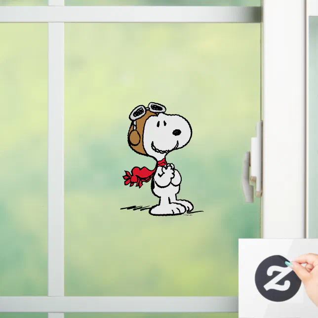Peanuts | Snoopy The Flying Ace Window Cling | Zazzle