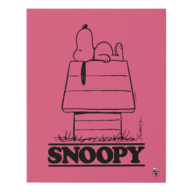 Peanuts | Snoopy The Secret To Life Faux Canvas Print | Zazzle