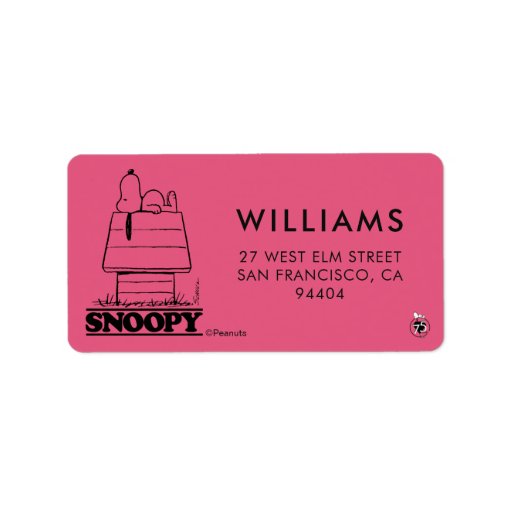 Peanuts | Snoopy The Secret To Life Label | Zazzle