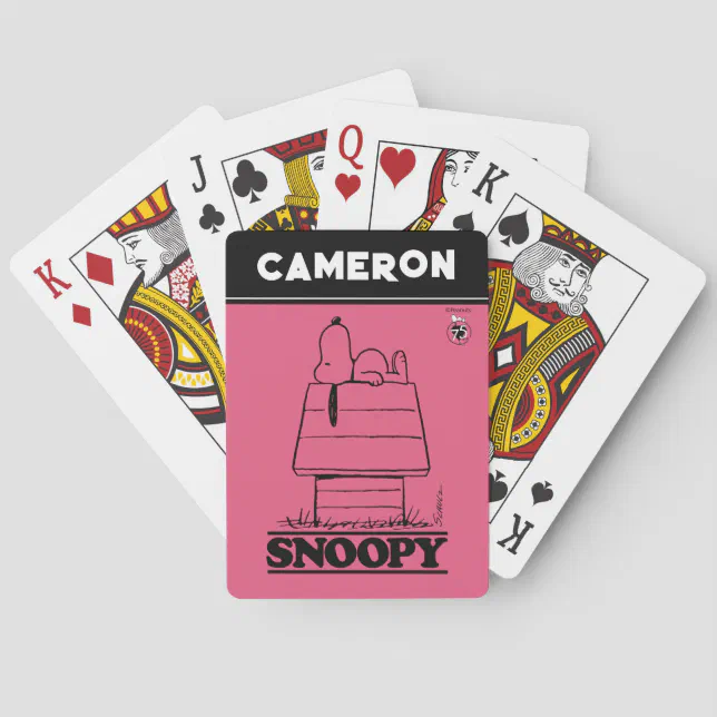 Peanuts | Snoopy The Secret To Life Playing Cards | Zazzle