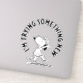 Peanuts | Snoopy Trying Something New Sticker | Zazzle