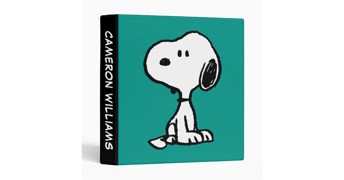 Peanuts | Snoopy Turns 3 Ring Binder | Zazzle