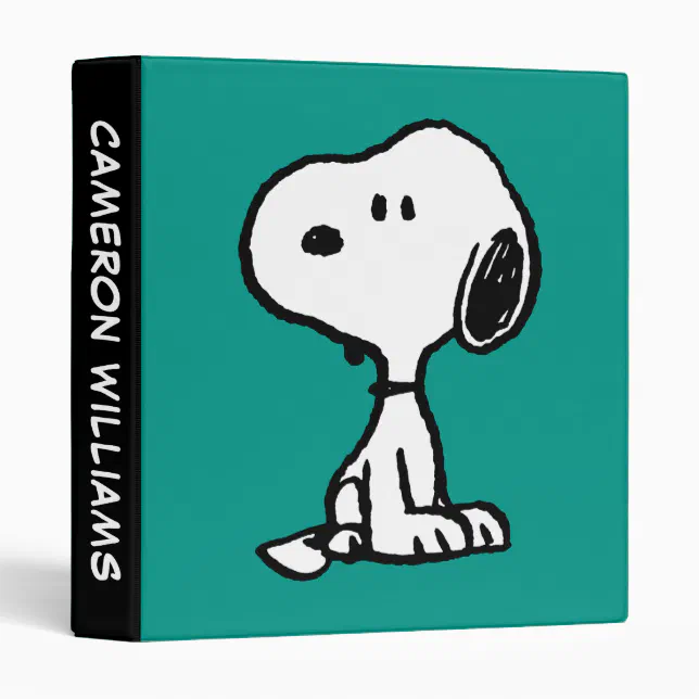 Peanuts | Snoopy Turns 3 Ring Binder | Zazzle