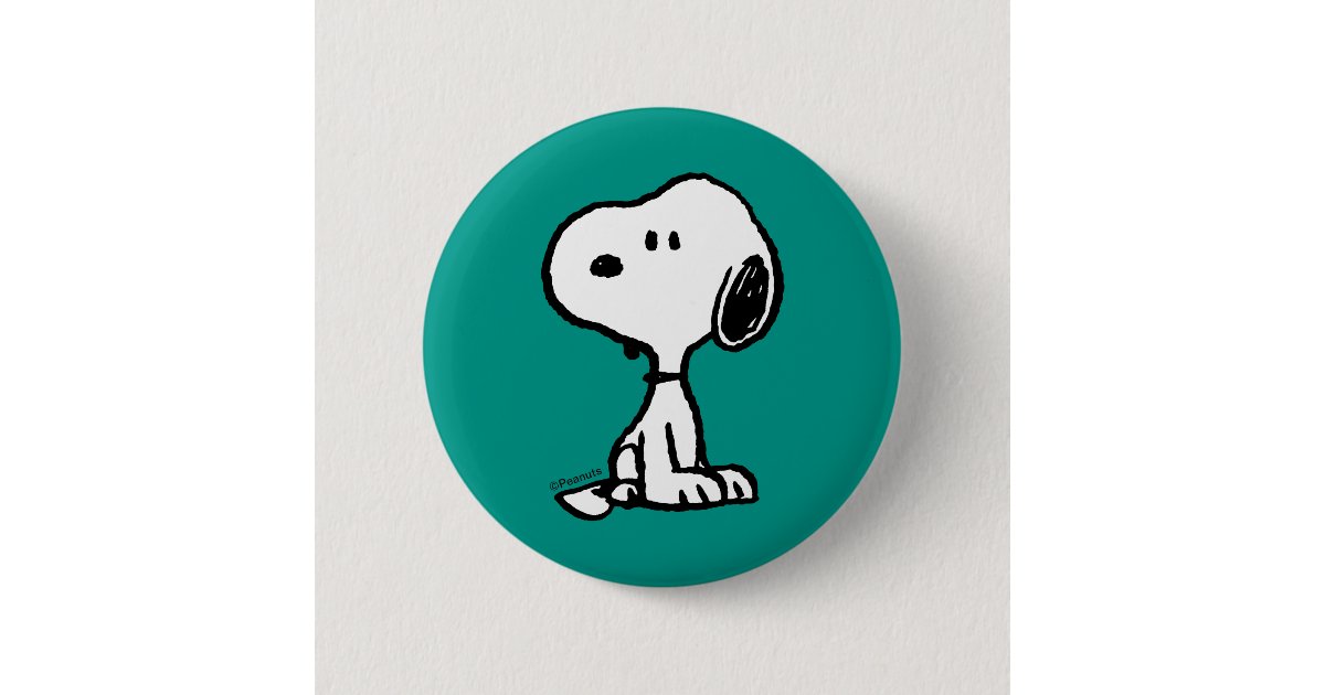 Peanuts | Snoopy Turns Button | Zazzle