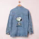 Peanuts | Snoopy Turns Denim Jacket | Zazzle