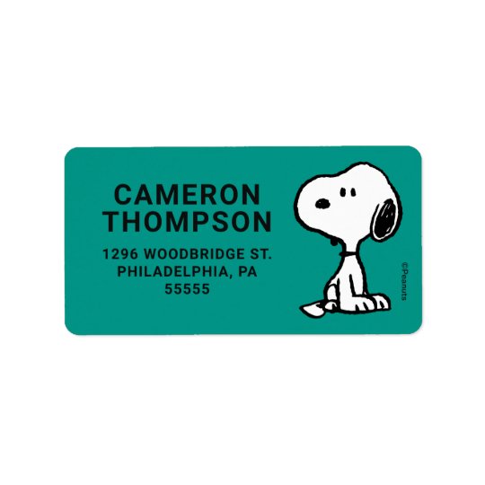 Peanuts | Snoopy Turns Label | Zazzle.com