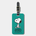 Peanuts | Snoopy Turns Luggage Tag | Zazzle