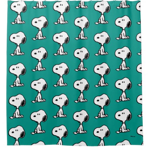 Peanuts | Snoopy Turns Shower Curtain | Zazzle