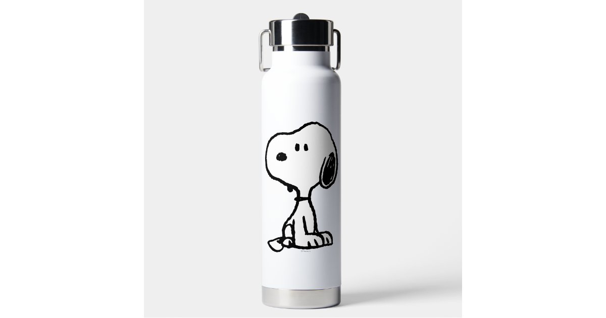 Peanuts | Snoopy Turns Water Bottle | Zazzle