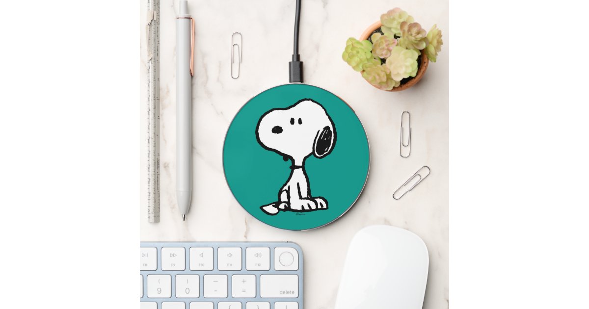 Peanuts | Snoopy Turns Wireless Charger | Zazzle