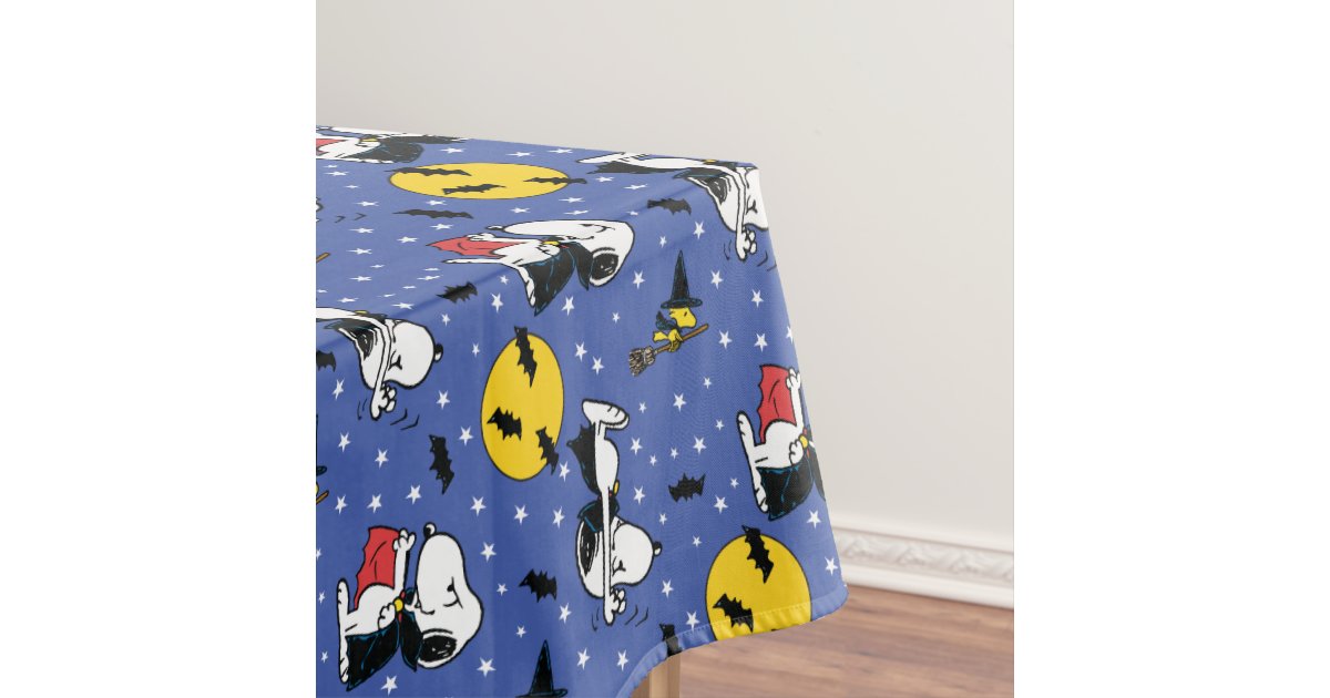 Peanuts | Snoopy Vampire Pattern Tablecloth | Zazzle