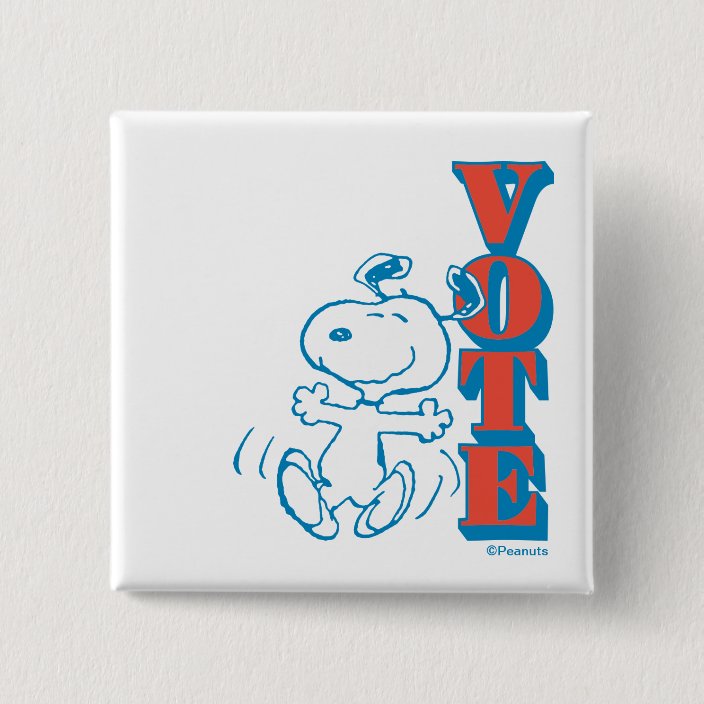 Peanuts | Snoopy - Vote Button | Zazzle.com