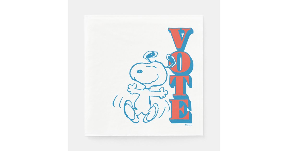 Peanuts | Snoopy - Vote Napkins | Zazzle