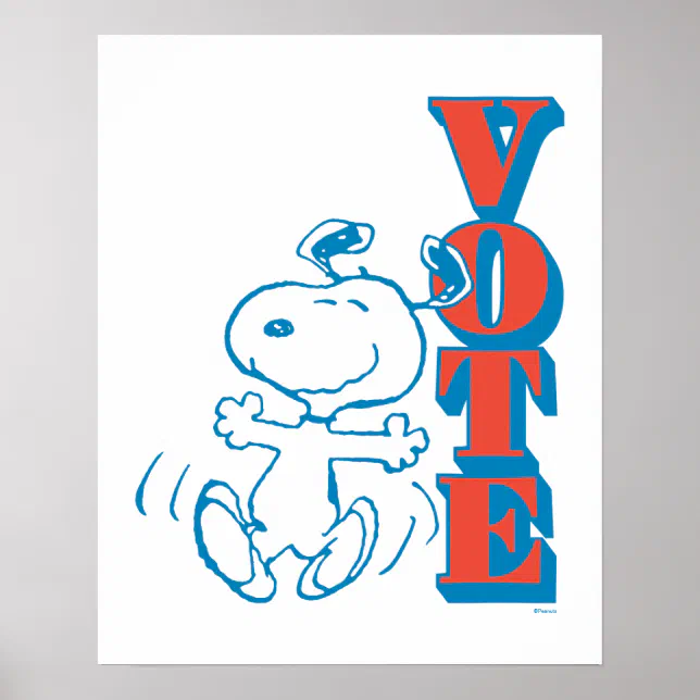 Peanuts | Snoopy - Vote Poster | Zazzle