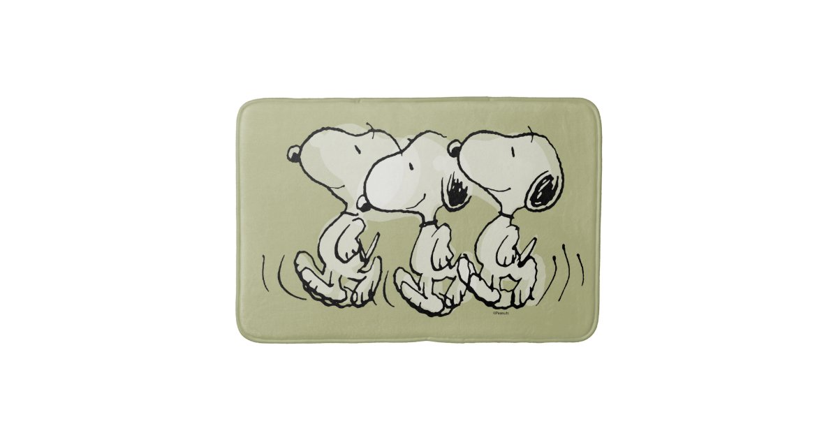 Peanuts | Snoopy Walking Tall Bath Mat | Zazzle