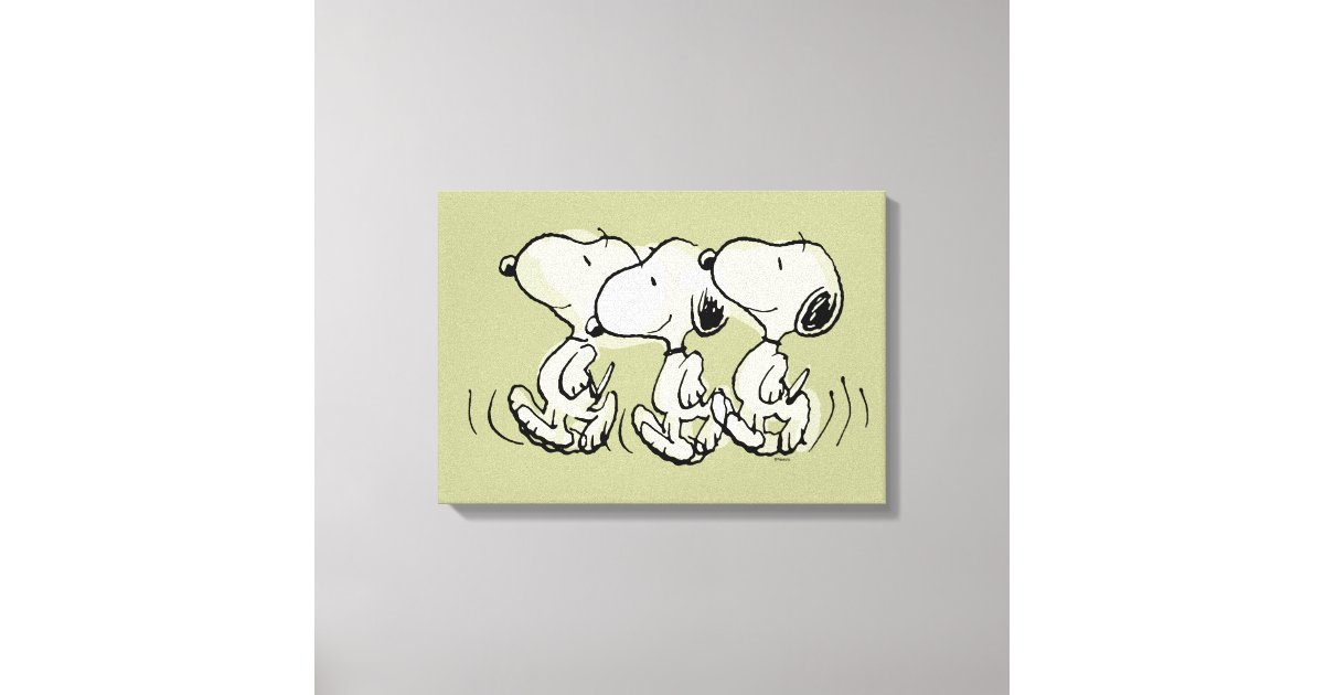 Peanuts | Snoopy Walking Tall Canvas Print | Zazzle