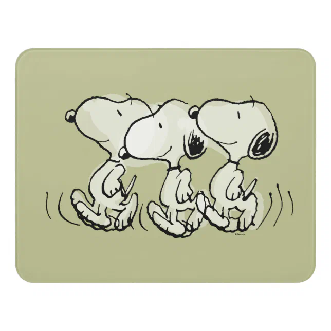 Peanuts | Snoopy Walking Tall Door Sign | Zazzle