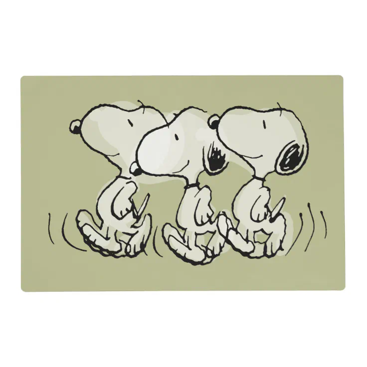 Peanuts | Snoopy Walking Tall Placemat | Zazzle