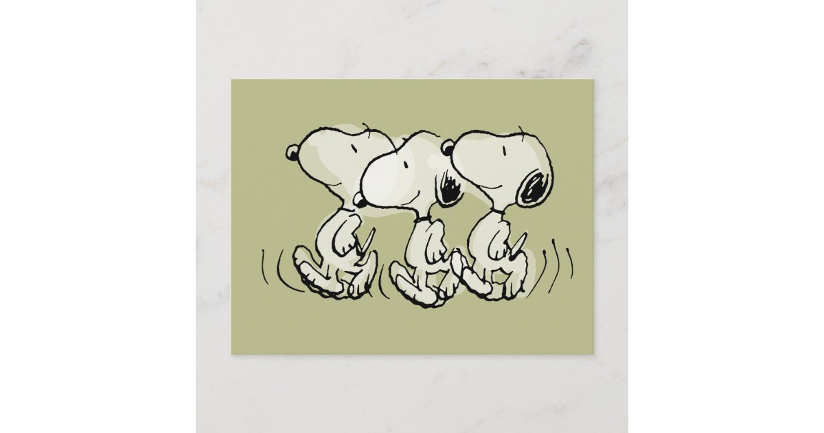 Peanuts | Snoopy Walking Tall Postcard | Zazzle